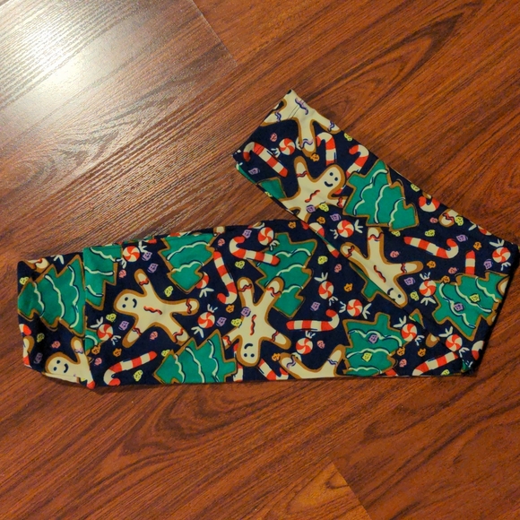 LuLaRoe | Pants & Jumpsuits | Gingerbread Man Christmas Leggings Tween ...